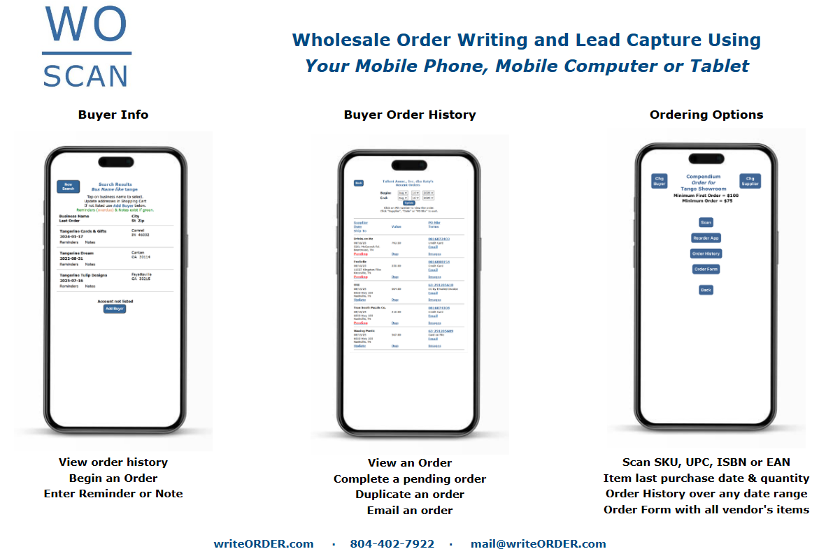 Wholesale Order Scanning & Lead Capture